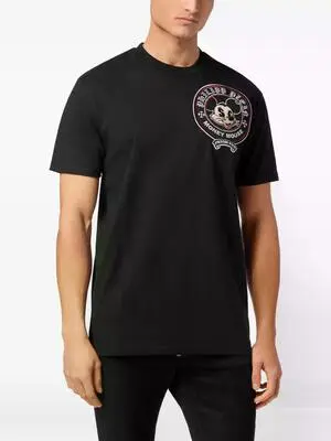 Philipp Plein Money Mouse-embroidered T-shirt - Black