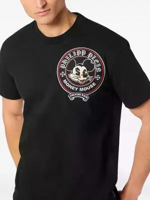 Philipp Plein Money Mouse-embroidered T-shirt - Black