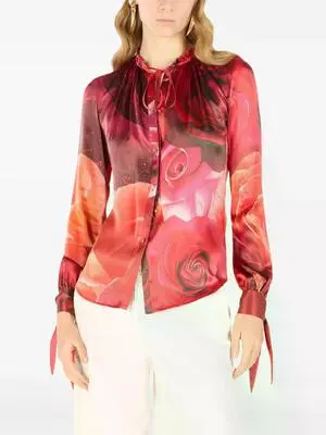Roberto Cavalli Floral Silk Shirt