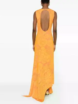 Etro Jacquard Maxi Dress - Orange