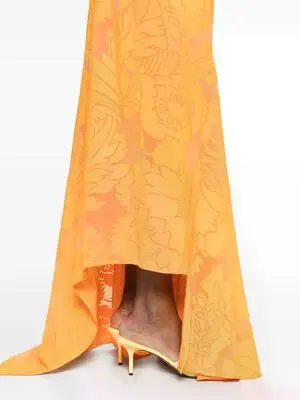 Etro Jacquard Maxi Dress - Orange