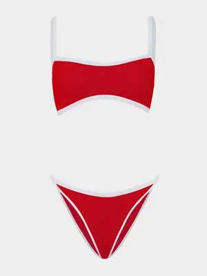 Hunza G Tyler Bikini Set - Red/white