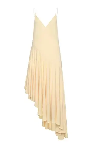 Alaïa Asymmetric Cotton Midi Slip Dress