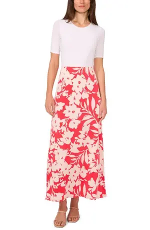 Vince Camuto Floral Midi Skirt