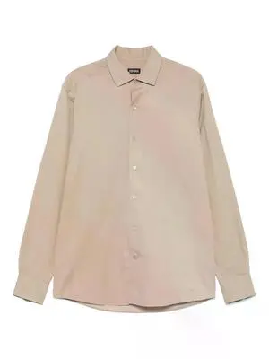 Zegna Spread-collar Shirt - Neutrals