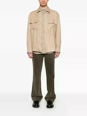 Zegna Spread-collar Shirt - Neutrals