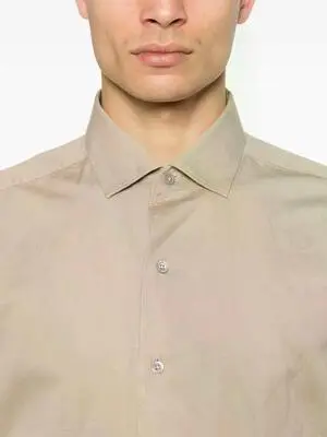 Zegna Spread-collar Shirt - Neutrals