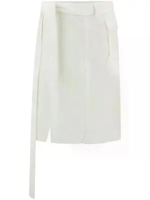 FERRAGAMO Wrap Midi Skirt - White