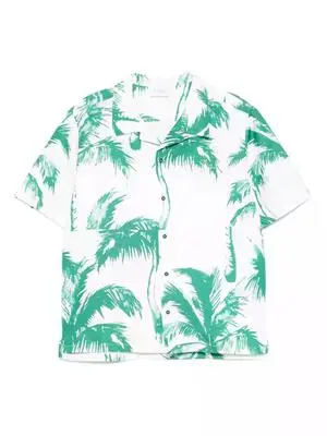 BLUE SKY INN Green Palm Shirt - White