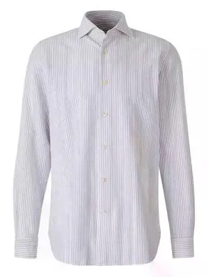VINCENZO DI RUGGIERO Striped Cotton Shirt - Blue