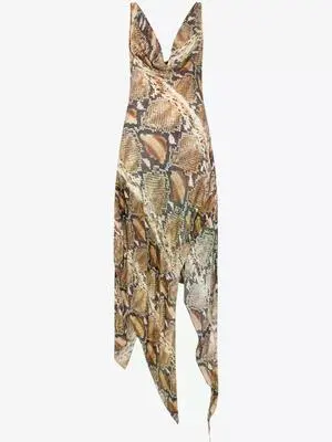 Roberto Cavalli Snake Print Dresses