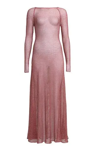 Alaïa Knit Midi Dress - Pink