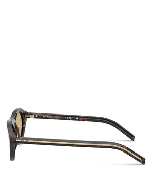 Prada 51mm Round Sunglasses - Light Brown