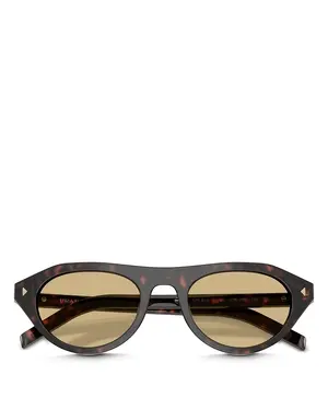 Prada 51mm Round Sunglasses - Light Brown