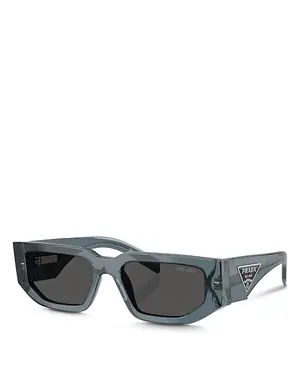Prada Rectangular 55mm Sunglasses - Dark Gray