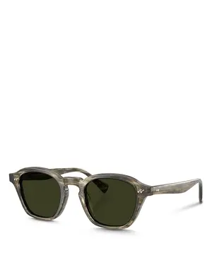 Oliver Spencer Eyles Square Sunglasses - Olive