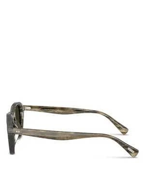 Oliver Spencer Eyles Square Sunglasses - Olive