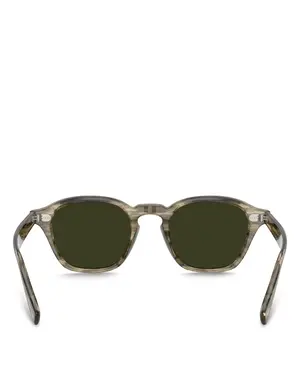 Oliver Spencer Eyles Square Sunglasses - Olive