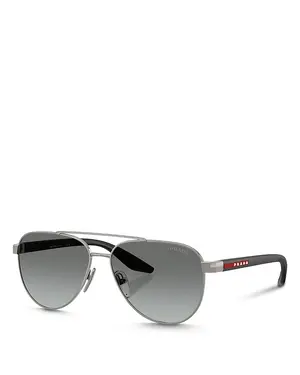 Prada Linea Rossa Aviator Sunglasses - Gunmetal