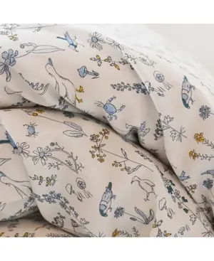COCO & WOLF Liberty Fabric Theo Print Duvet Set - Theo Blue