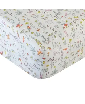 COCO & WOLF Liberty Fabric Print Fitted Sheet, Crib - Theo Pink