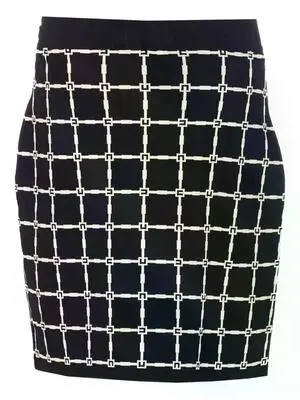 Elisabetta Franchi Grid-patterned Mini Skirt