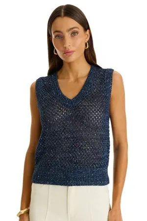 THE NOLI SHOP Addison Sequin Crochet Top