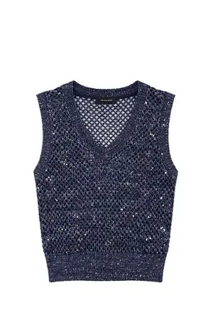 THE NOLI SHOP Addison Sequin Crochet Top
