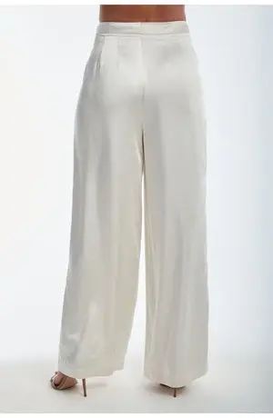 THE NOLI SHOP Noli Yoga Valentina Satin Pant - Pearl