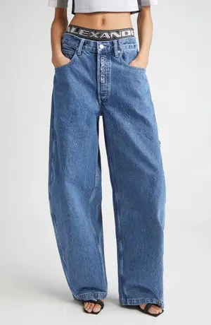 Alexander Wang Logo Waist Barrel Jeans