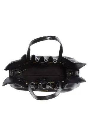FERRAGAMO Small Gancio Piercing Shoulder Bag - Nero