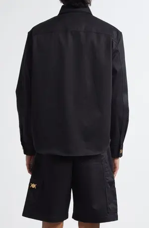 Versace Cotton Gabardine Overshirt - Black