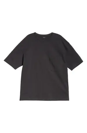 LEMAIRE Boxy Cotton & Linen T-shirt - Jet Black