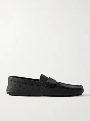 Khaite Billy Textured-leather Loafers