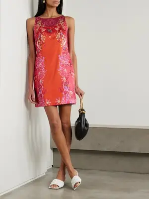 Saloni Alba-b Printed Mini Dress