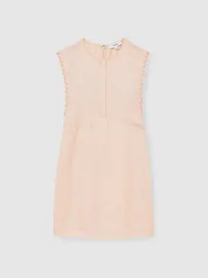 REISS Fawn Whipstitch Shift Dress