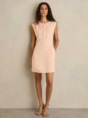 REISS Fawn Whipstitch Shift Dress