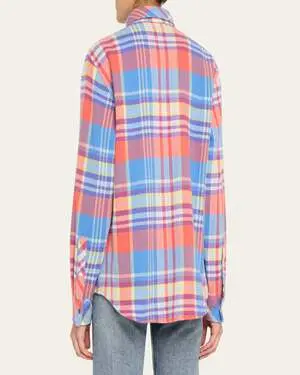 GOD'S TRUE CASHMERE Creator Tartan Cashmere Button-down Shirt - Redpat