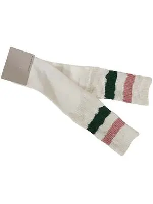 Golden Goose High Rib Ripped Socks - White