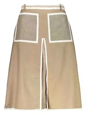 Burberry Contrasting-trim Midi Skirt