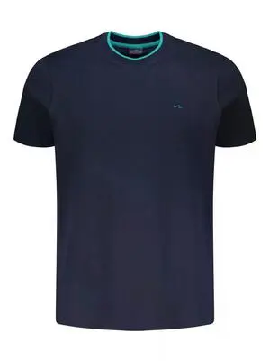Paul & Shark Contrast-detail Cotton T-shirt - Blue
