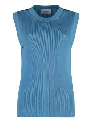 St. John Ribbed Knit Tank Top