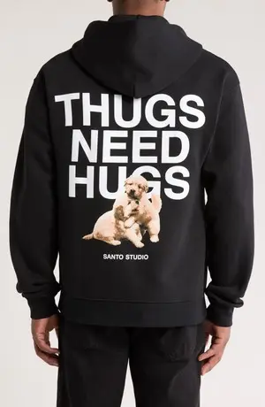 SANTO STUDIO Thugs Need Hugs Zip Hoodie