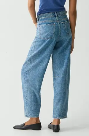 Theory Barrel Leg Jeans - Ice Blue