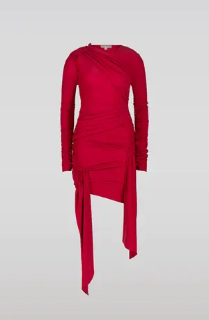 SAEMDI Sporty Jersey Mini Dress - Red