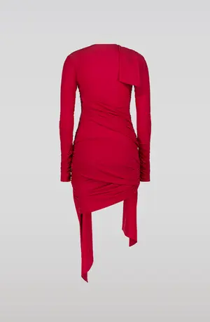 SAEMDI Sporty Jersey Mini Dress - Red