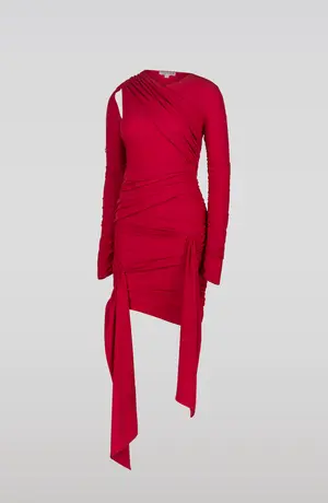 SAEMDI Sporty Jersey Mini Dress - Red