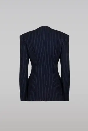 SAEMDI Pinstripe Suit Jacket