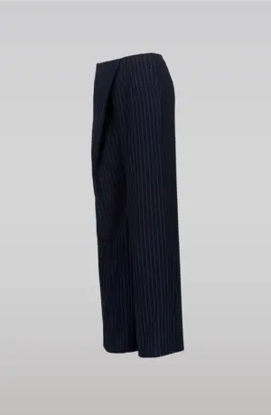 SAEMDI Pinstripe Wide-leg Trousers
