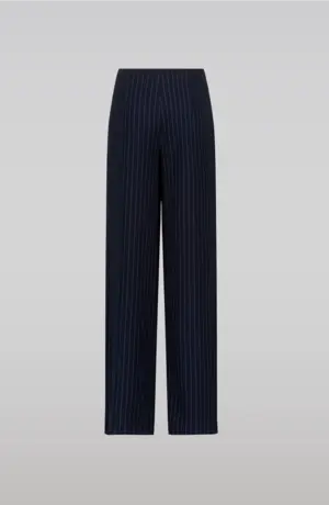 SAEMDI Pinstripe Wide-leg Trousers